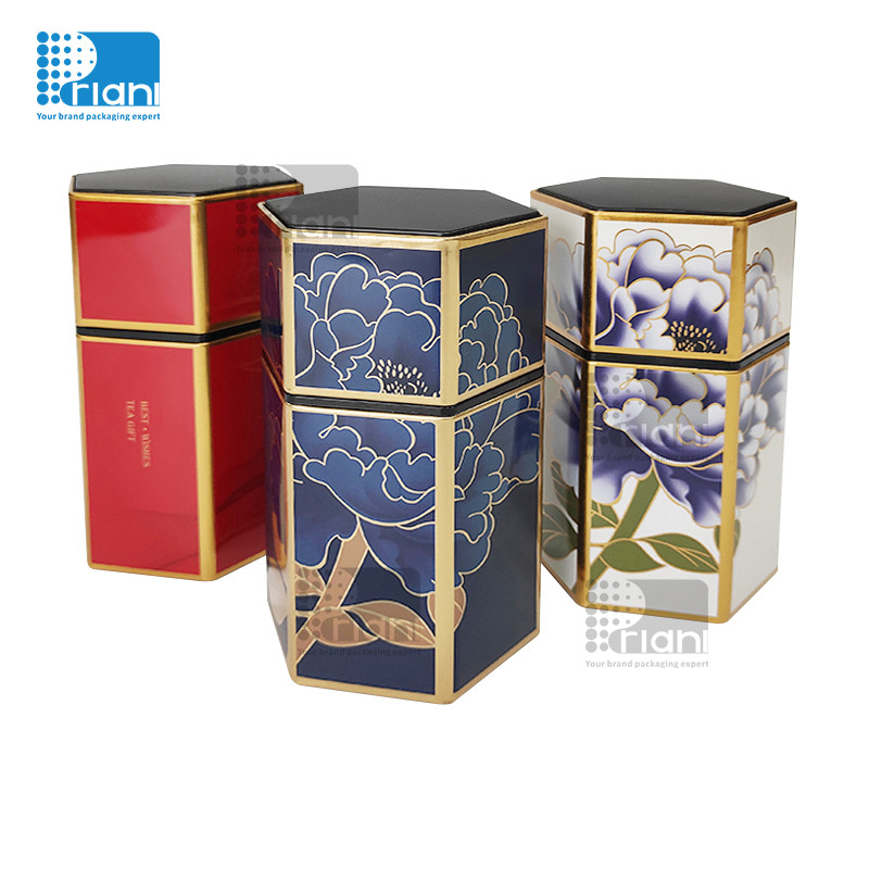 170ml-3000ml Metal Tea Tins , Custom Printing Tea Tin Box With Easy ...